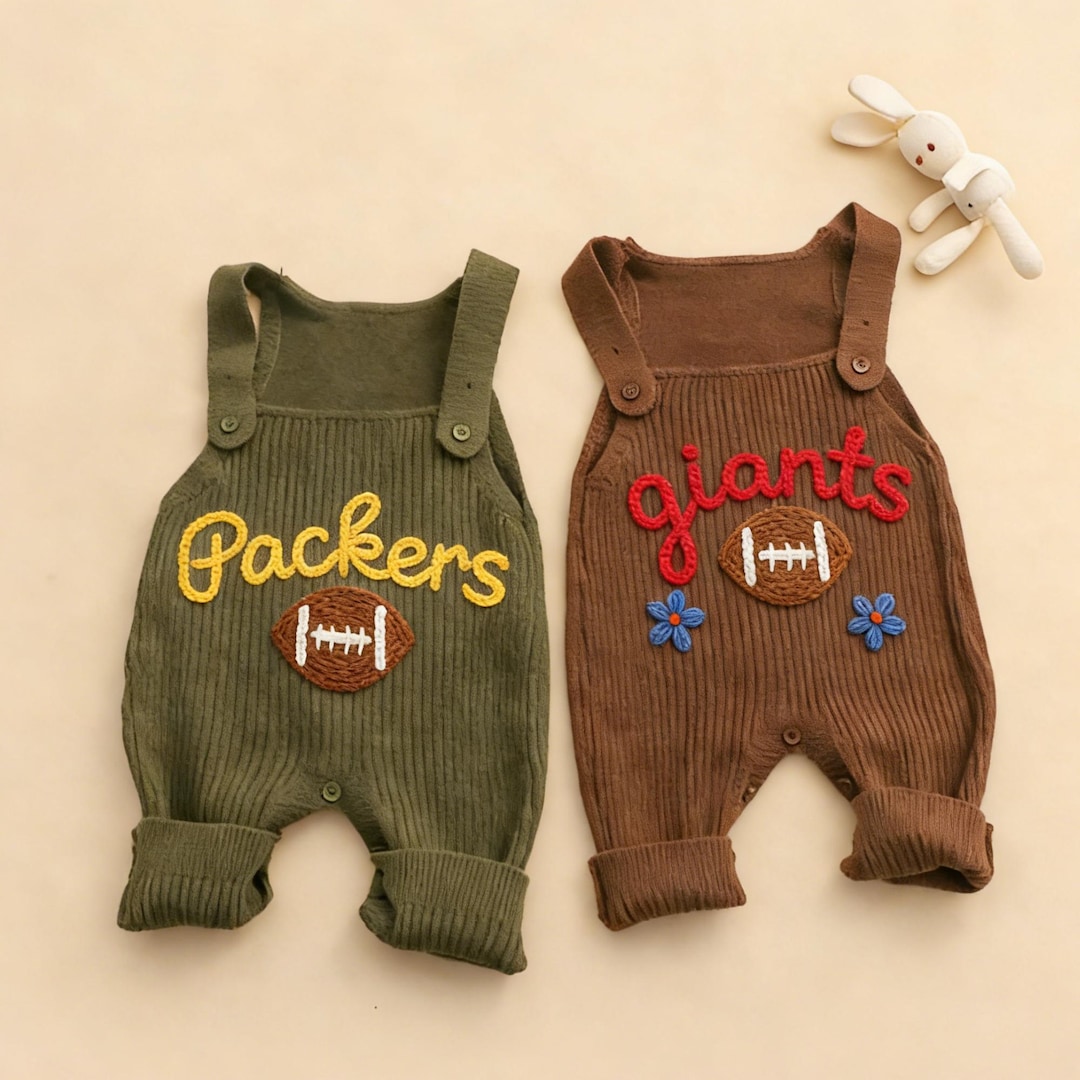 Personalized Baby Football Outfit, Baby Romper Football, Football Fan ...