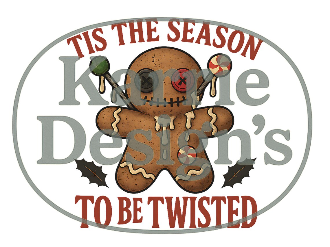 Twisted Gingerbread Man Christmas PNG | Dark Cute Horror Xmas Cookie ...