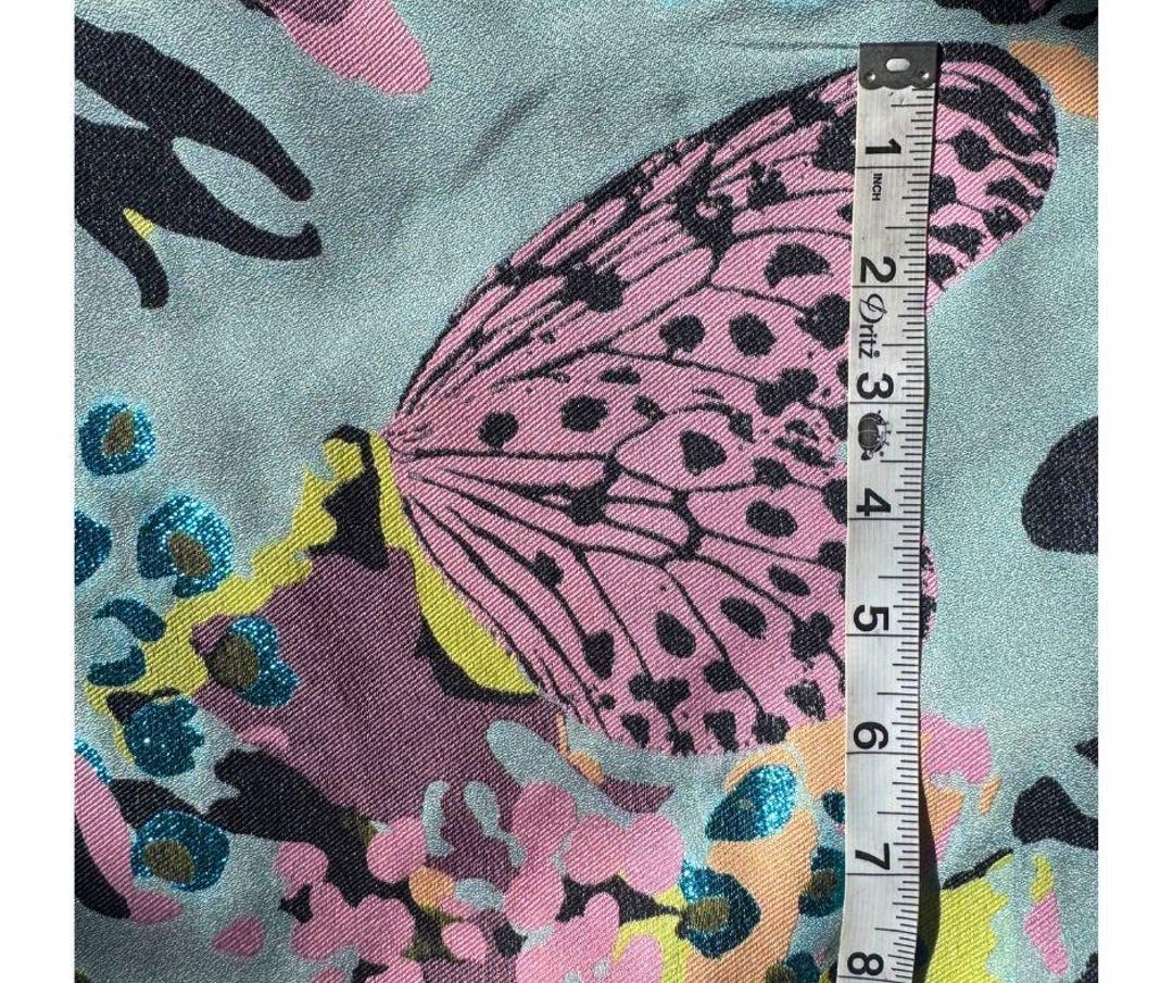 Vibrant Jacquard Butterfly Fabric Multicolor, Lightweight, Full Body ...