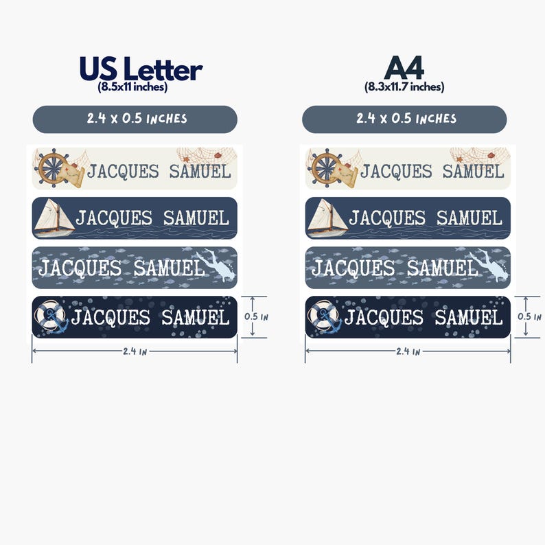 Back to School Editable Name Sticker Template, Kids Printable Labels ...