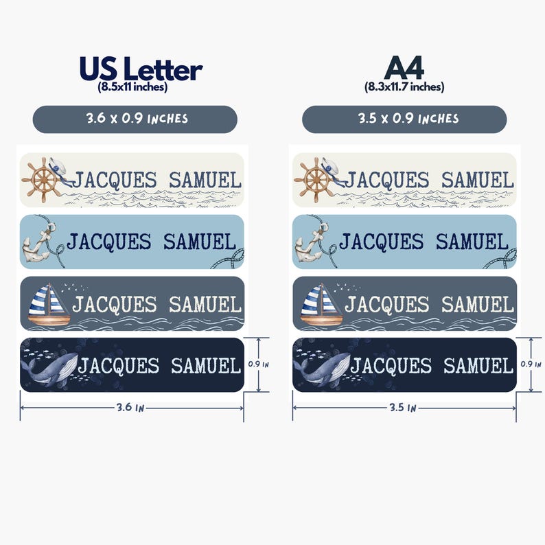 Back to School Editable Name Sticker Template, Kids Printable Labels ...