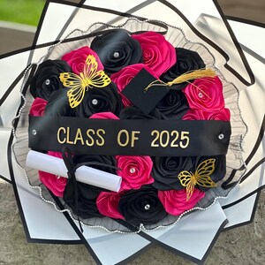 Graduation Bouquet 2025 Gift – Class of 2025 Flowers, Grad Party Decor ...