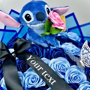 Stitch Rose Bouquet With Hidden Message- Custom Ribbon Flower ...