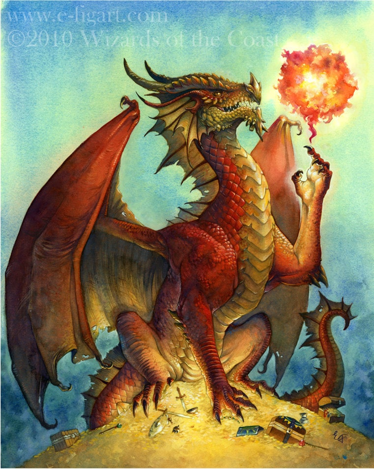 Dragon Magic Print - Etsy