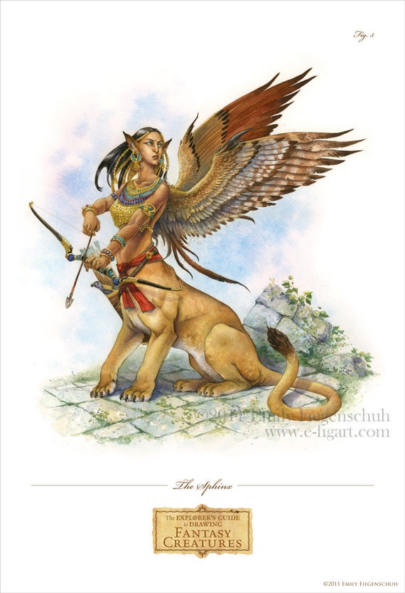 Sphinx Mythical Creature Drawing