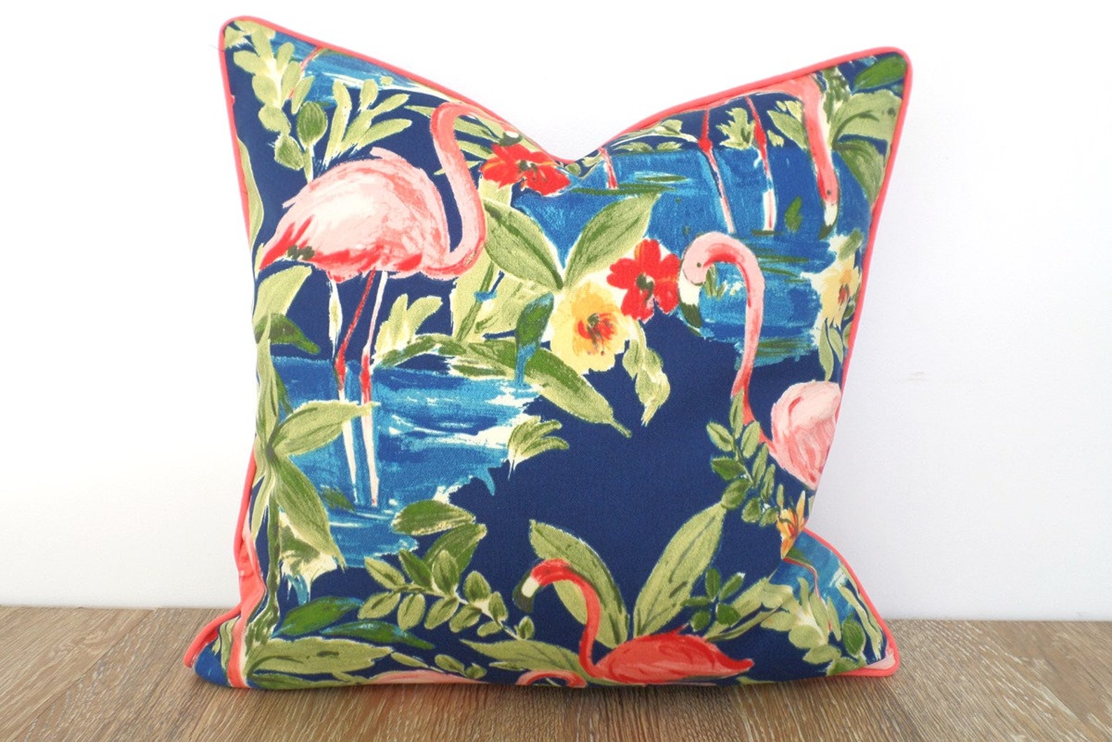 Flamingo Outdoor Pillow Cover Beach House Decor Tropical - Etsy