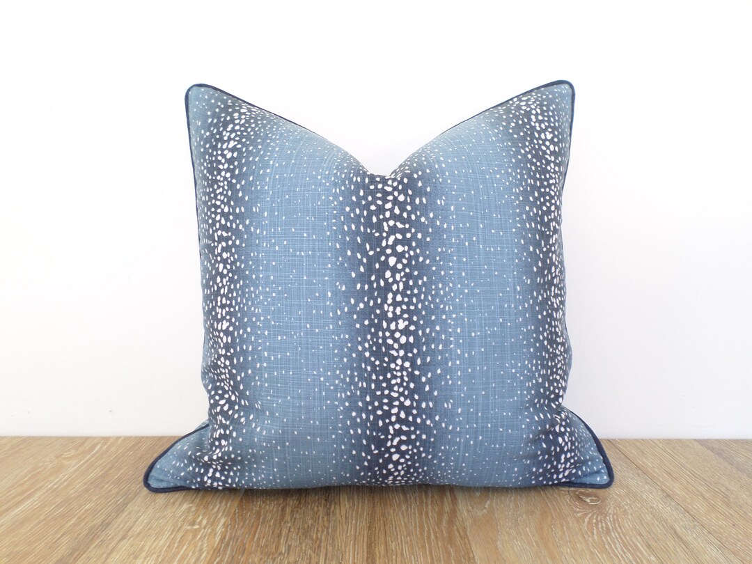 Blue Antelope Pillow Cover Modern Home Decor, Peacock Blue Pillow Case ...
