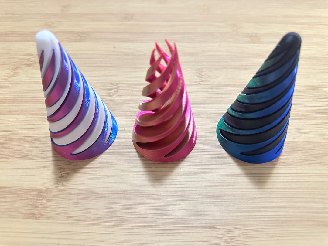 Impossible Passthrough Cone Toy, Fidget Spiral, Fidget Cone, 3D Printed ...