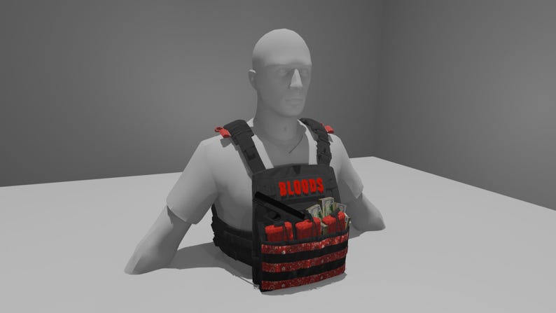 Fivem Bloods Gang Vest - Etsy