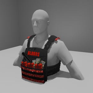 Fivem Bloods Gang Vest - Etsy