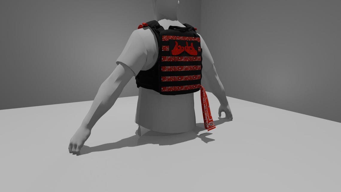 Fivem Bloods Gang Vest - Etsy
