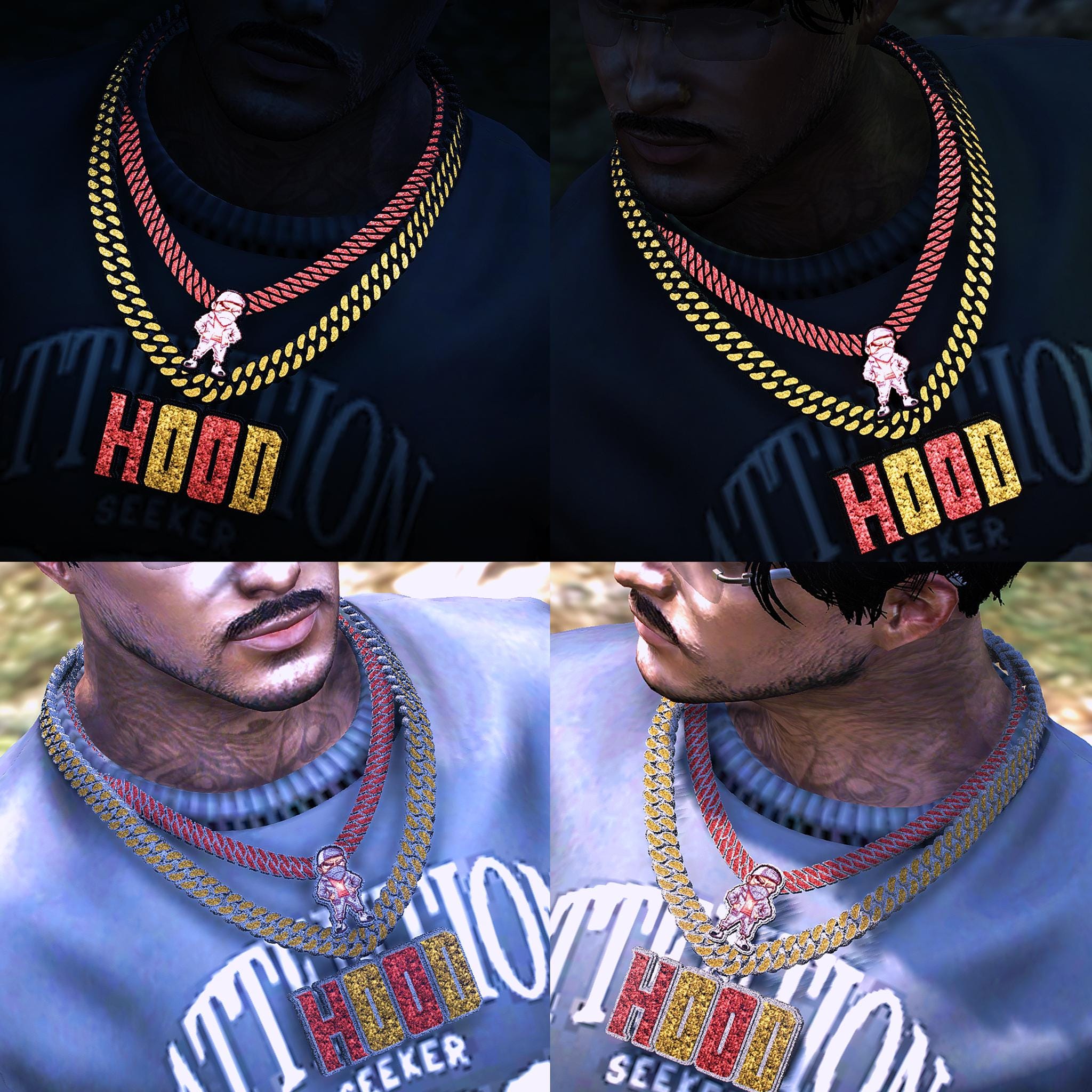Male Custom Fivem 'hood' Chain (lore-friendly) - Etsy