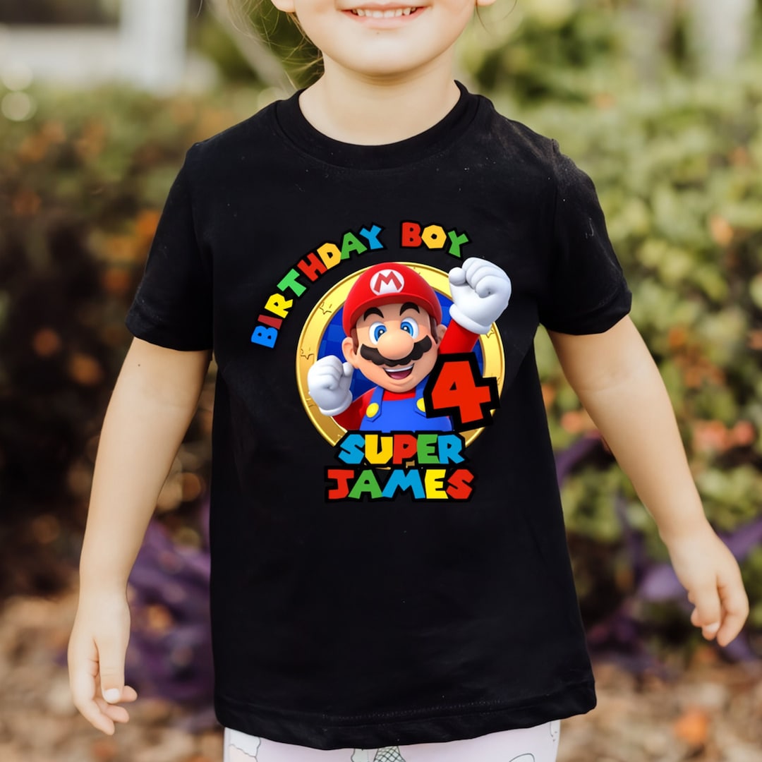 Personalized Super Mario Family Birthday Shirt, Birthday Party Shirt ...