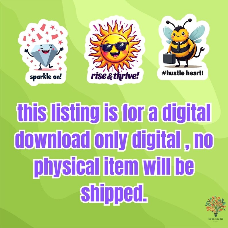 Minimalist Affirmation Stickers Digital Download, Cute Comic Character ...
