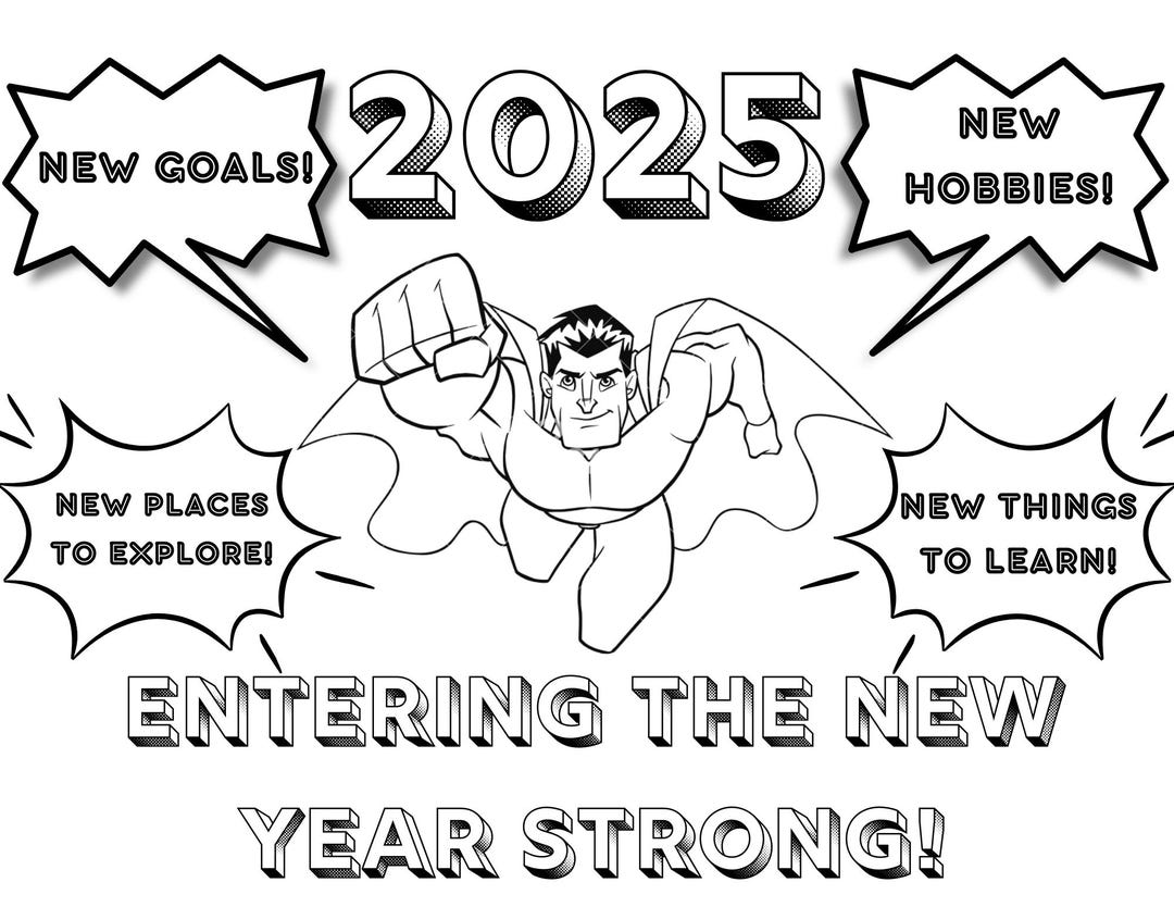 2025 COLORING PAGE - Etsy