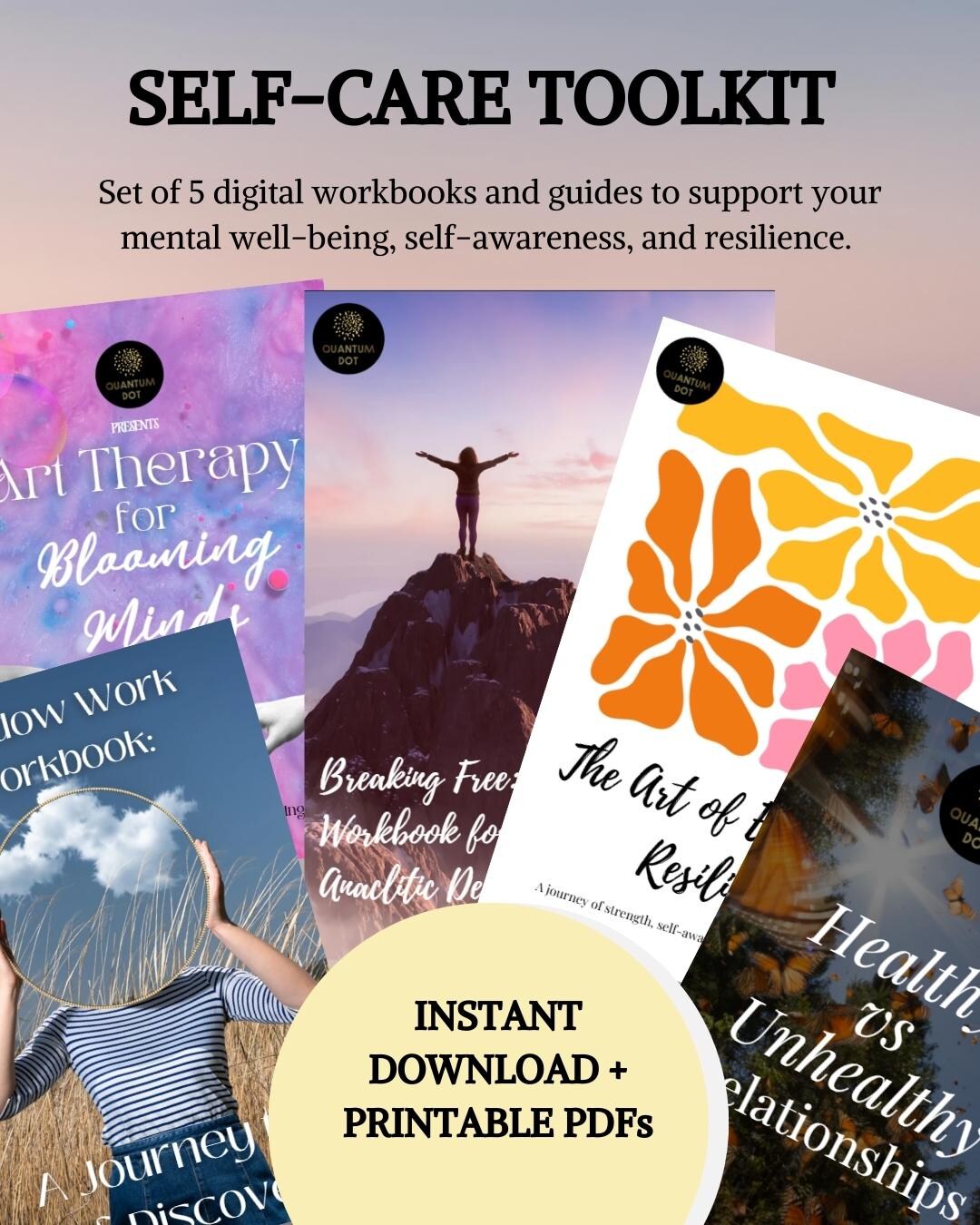 Self-care Toolkit: 5 Mental Wellness Printable Workbooks (PDF) - Etsy