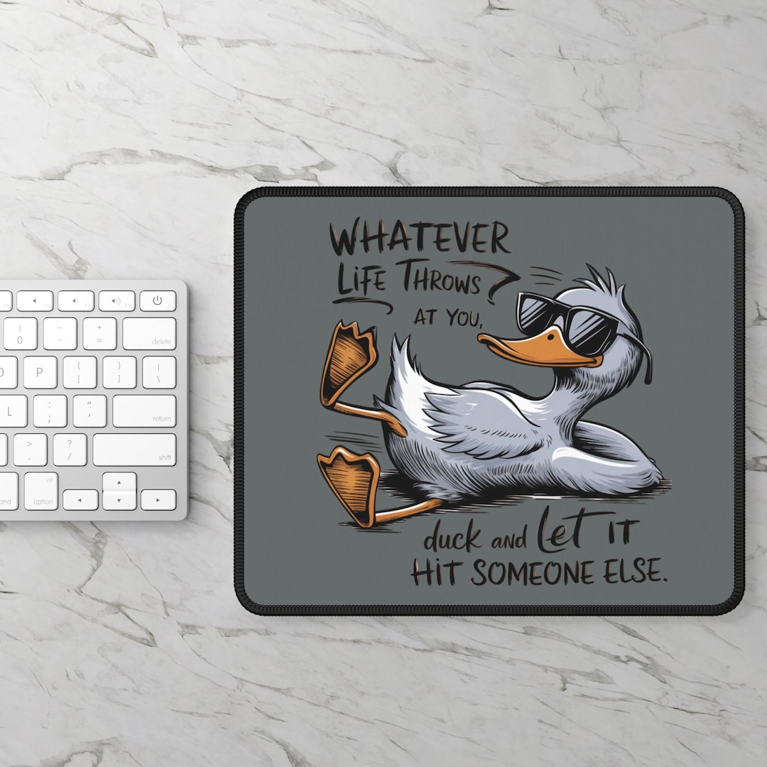 Funny Gaming Mouse Pad, Inspirational Quote Desk Mat, Sarcastic ...