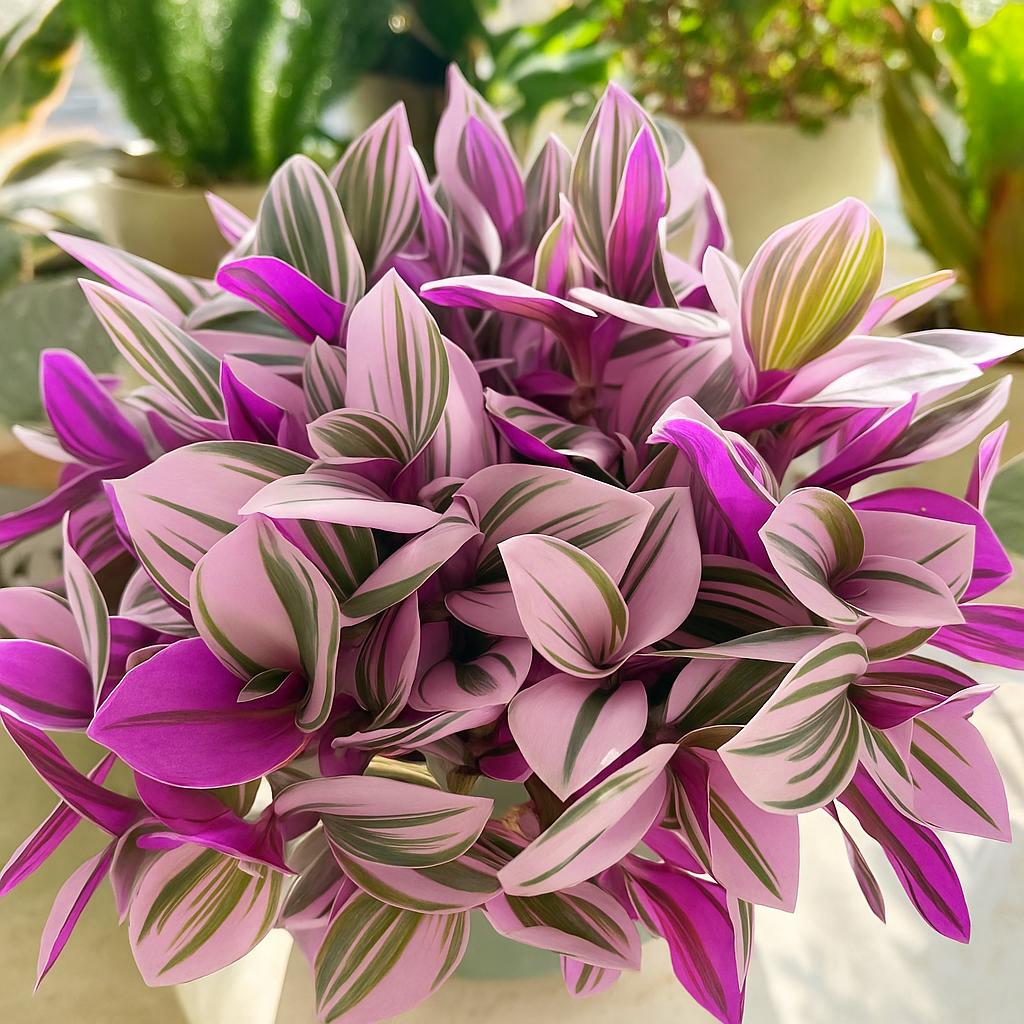 Tradescantia Nanouk Cuttings: Pink Wandering Jew Plant - Easy Grow - Etsy