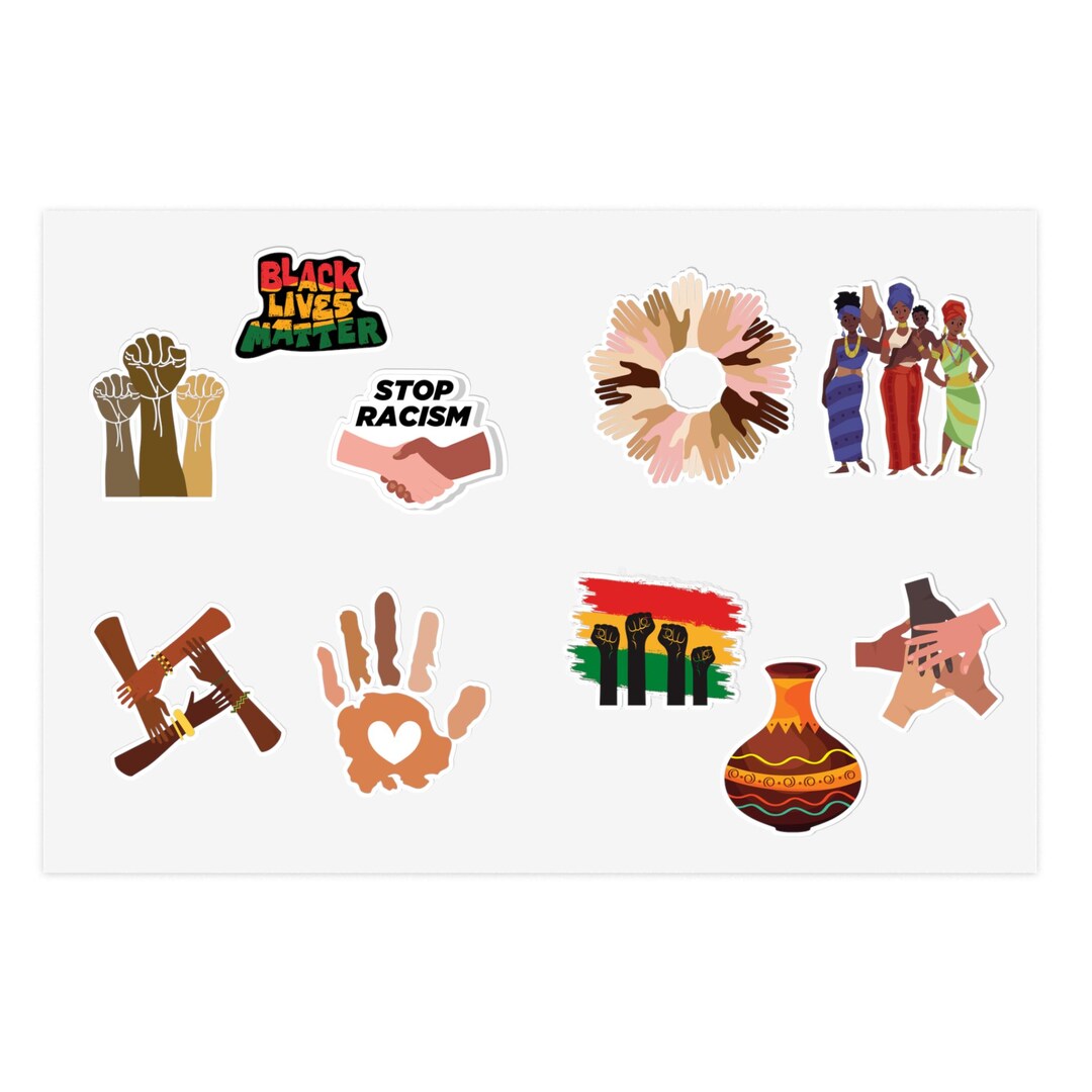 Anti-racism Sticker Sheets, Laptop Waterbottle Notebook Decals, Cute ...