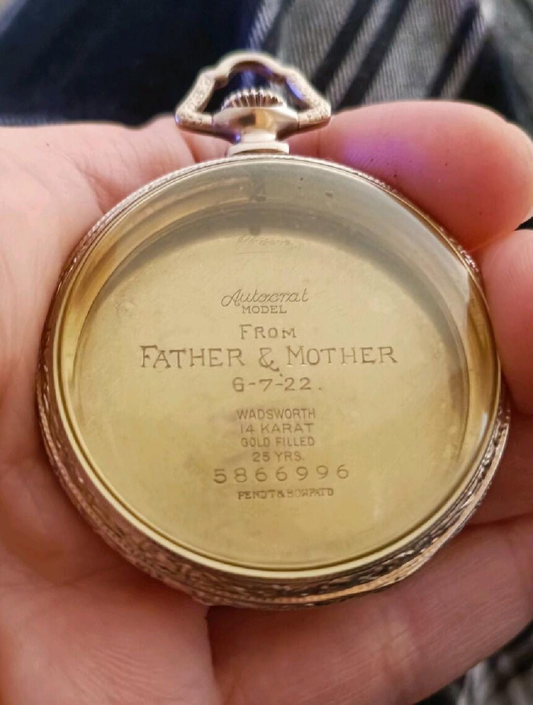 Vintage 1922 Wadsworth Pocket Watch Case - Etsy