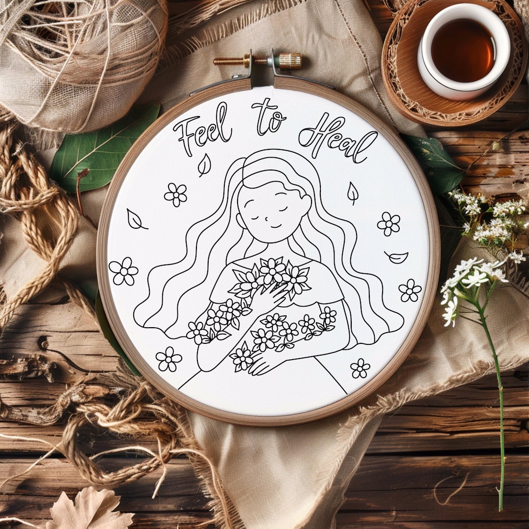 Feel to Heal, Embroidery Pattern, Instant Digital Download, PDF ...