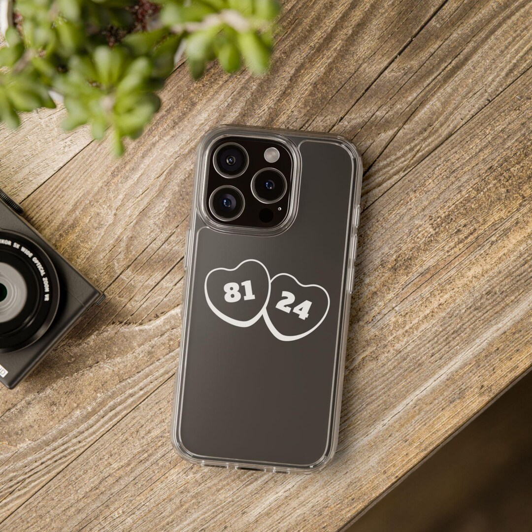 Customizable Clear Heated Rivalry Phone Case 81 and 24 Heart Numbers ...
