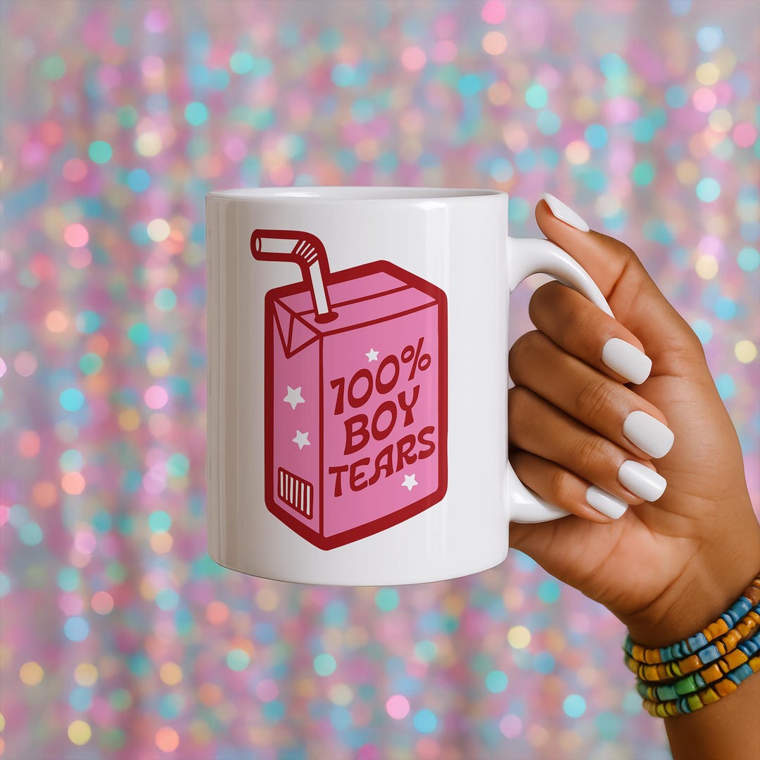 100% Boy Tears Funny Juice Box Mug Feminist Cup Funny Mug for Women ...