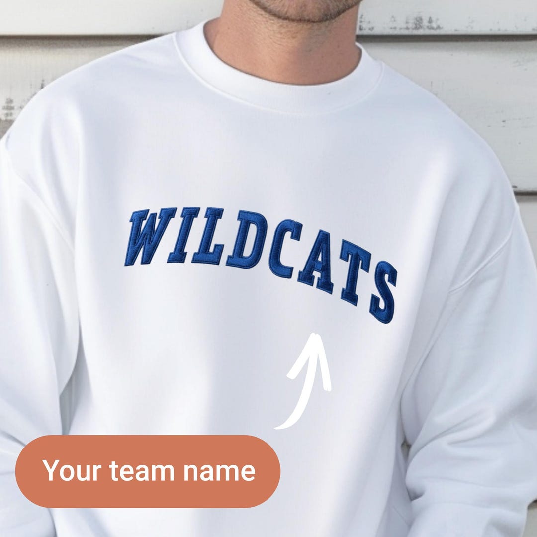 Custom Team Crewneck Embroidered Football Season Crewneck Custom Team ...