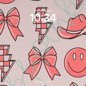 Preppy and Pink Bow iPad Wallpaper Download - Etsy