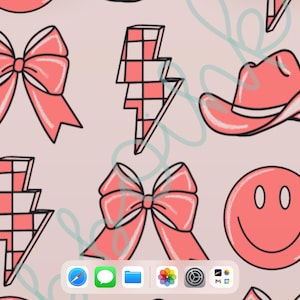 Preppy and Pink Bow iPad Wallpaper Download - Etsy