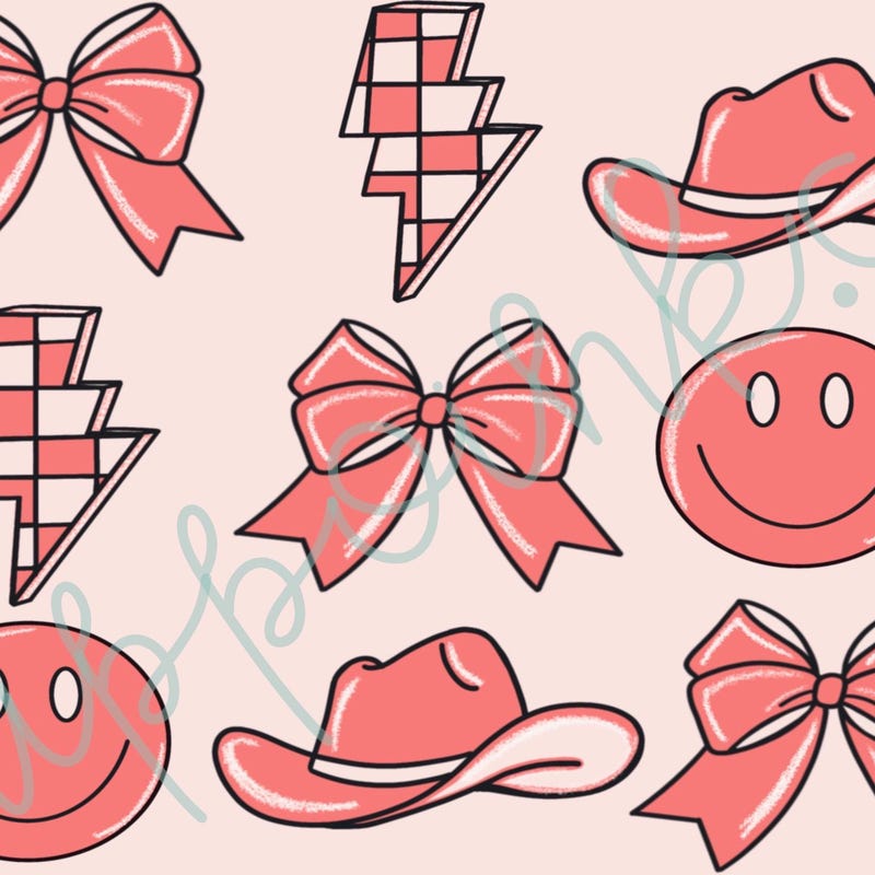 Preppy Wallpaper With Bows - Etsy