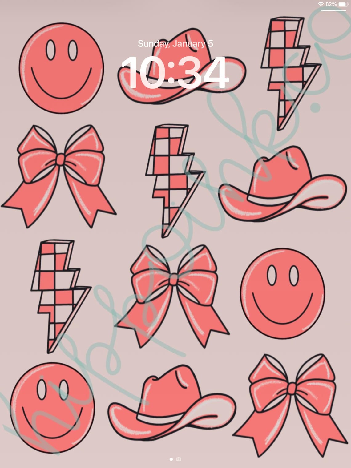 Preppy and Pink Bow iPad Wallpaper Download - Etsy