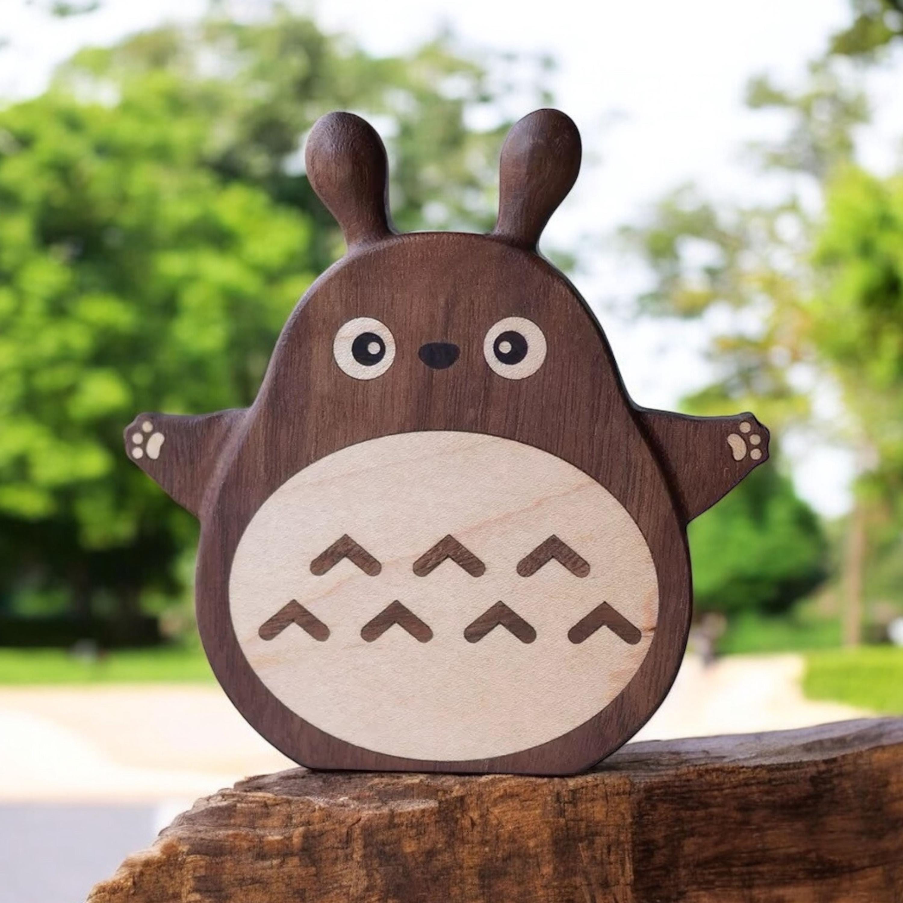 Handcrafted Wooden Totoro Coaster, Studio Ghibli Totoro Walnut Cup Mat ...