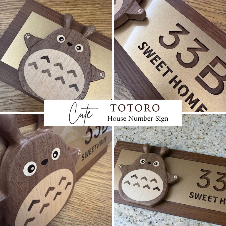 Custom Handcrafted Totoro Inspired House Door Number Sign ...