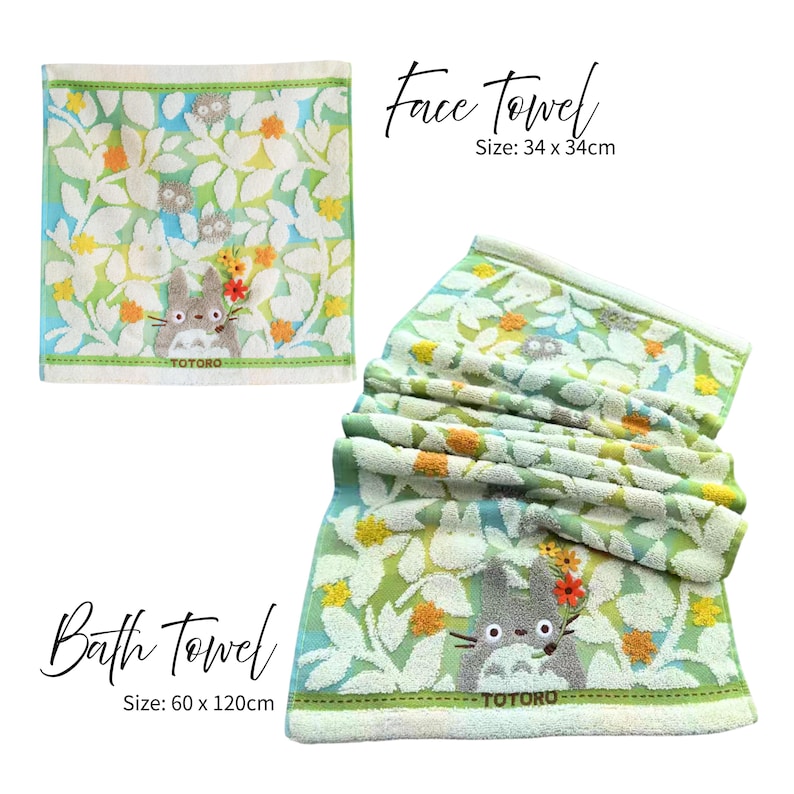 My Neighbor Totoro 2pc Bath Towel Face Towel Sponge Shower Cap Gift Set ...