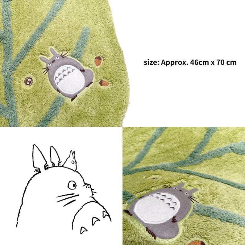 Totoro Rug, Studio Ghibli Tufted Rug, Ghibli Themed Non-slip Bath Mat ...