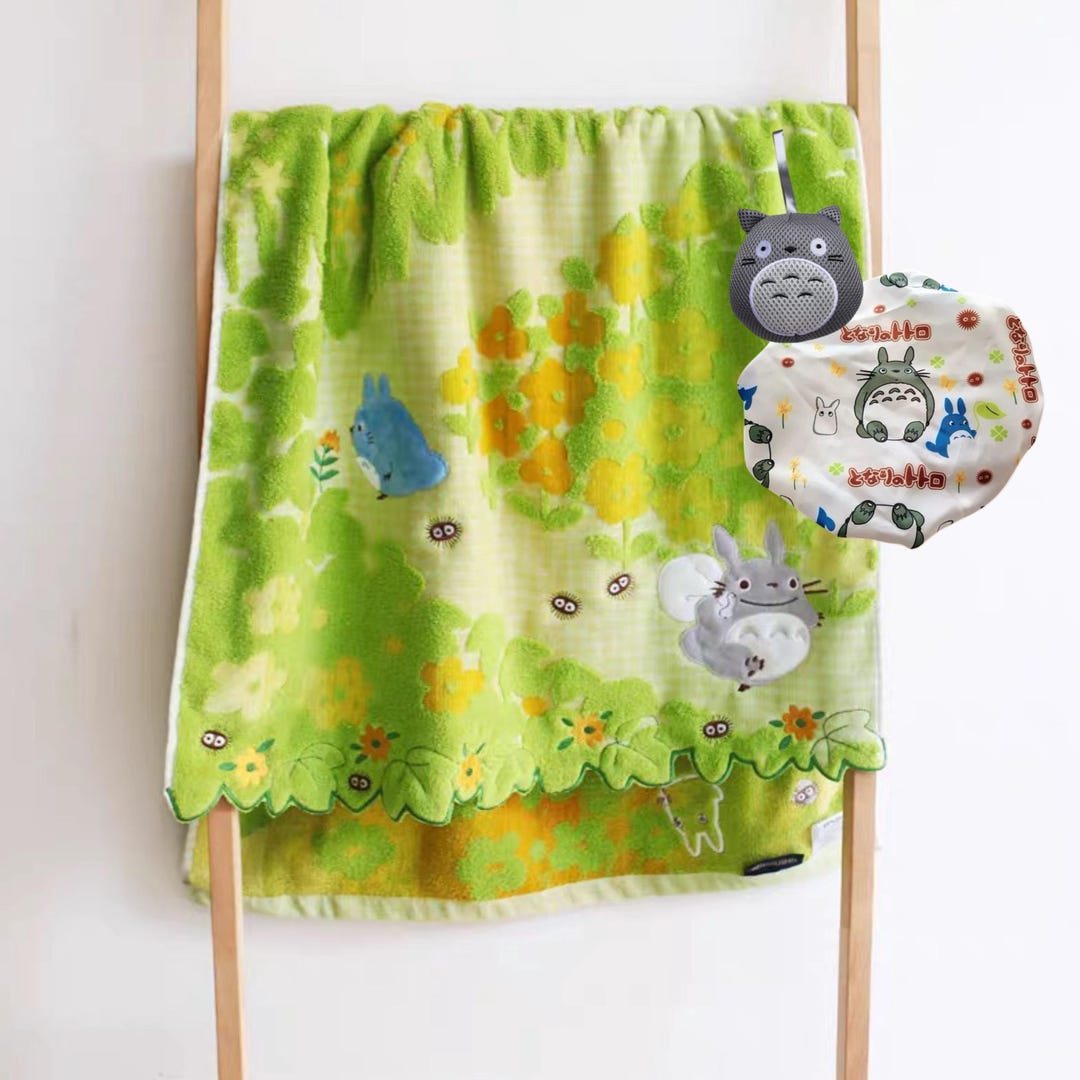 My Neighbor Totoro Bath Towel Bath Sponge Shower Cap Gift Set, Studio ...