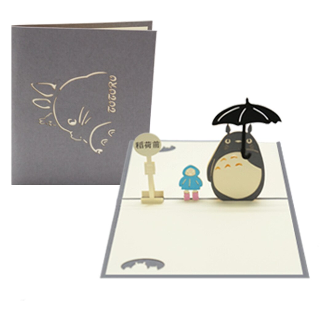 My Neighbor Totoro Pop up 3D Notecard, 3D Birthday Card, Special ...