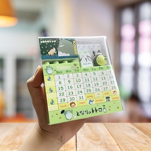 Studio Ghibli Totoro Figure Block Desk Perpetual Calendar, Japan ...