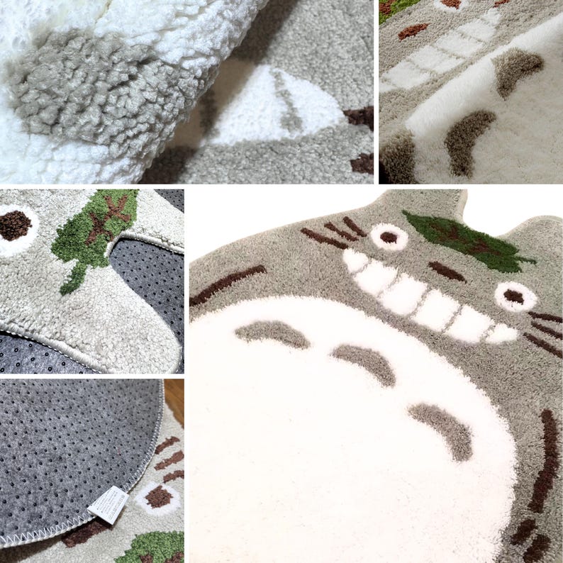 Totoro Rug, Tufted Rug, Ghibli Themed Non-slip Bath Mat, Non-slip Soft ...