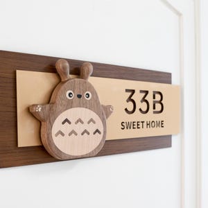 Custom Handcrafted Totoro Inspired House Door Number Sign ...