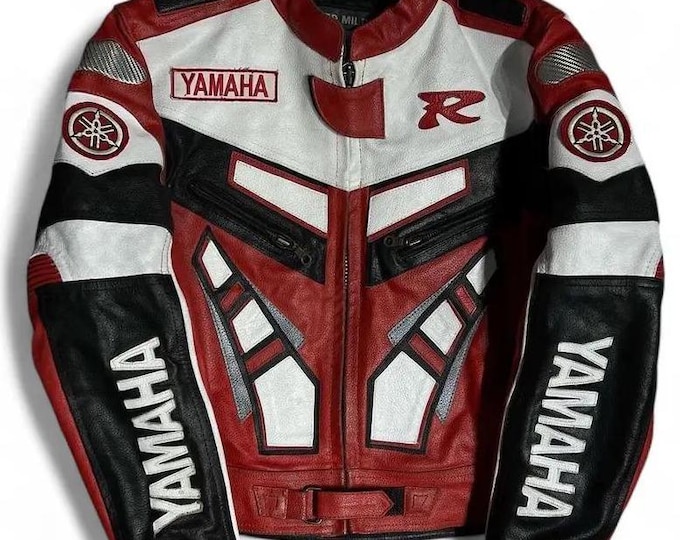 Yamaha Motorbike Racing Leather Jacket-cowhide Leather and Certified ...