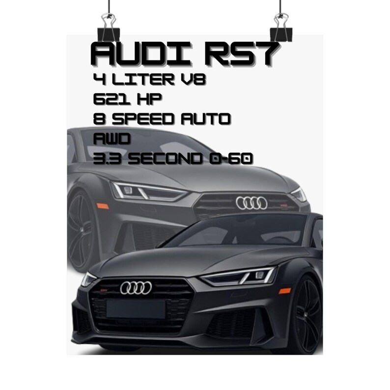Audi RS7 Soft Poster 8x10 - Etsy