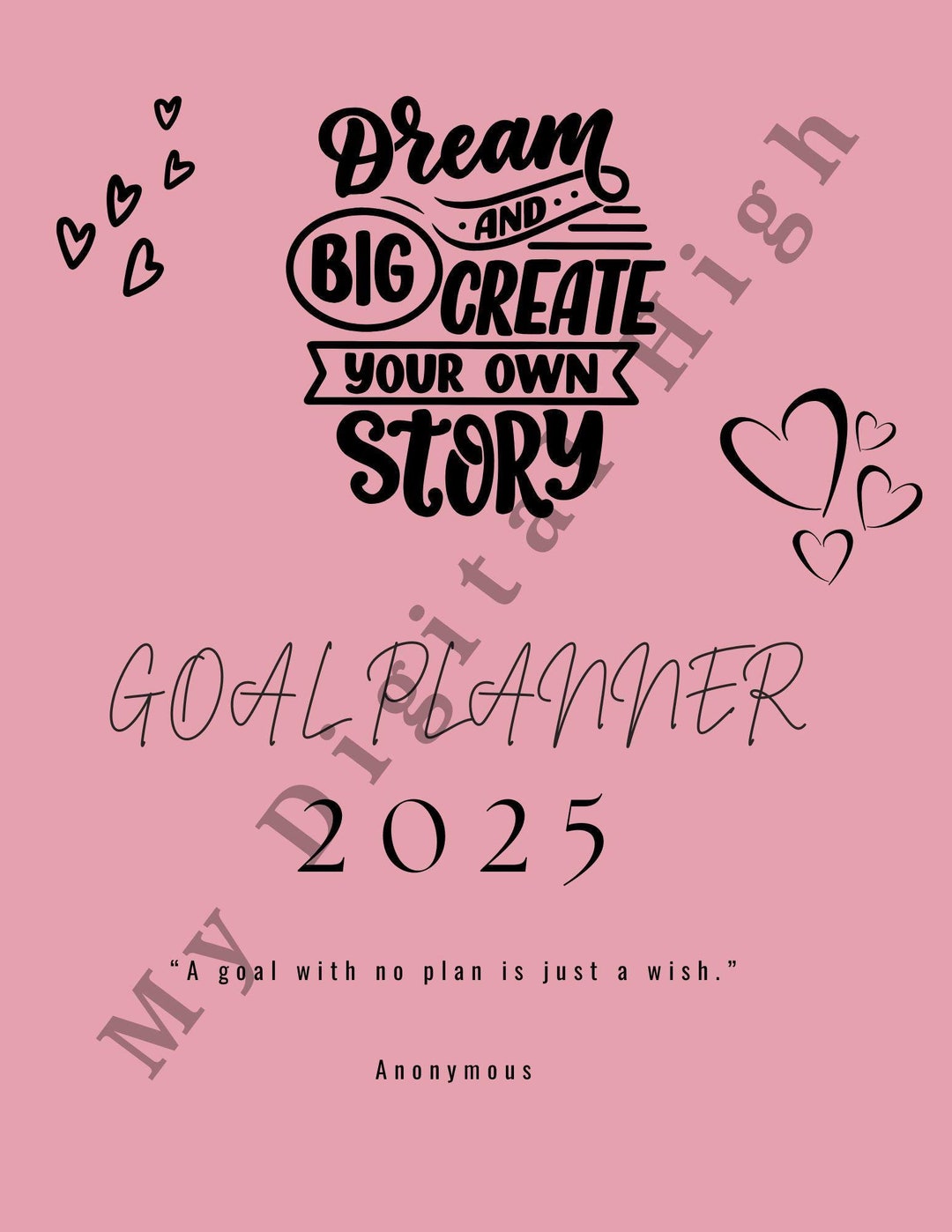 2025 Goal Planner & Vision Board Bundle - Etsy