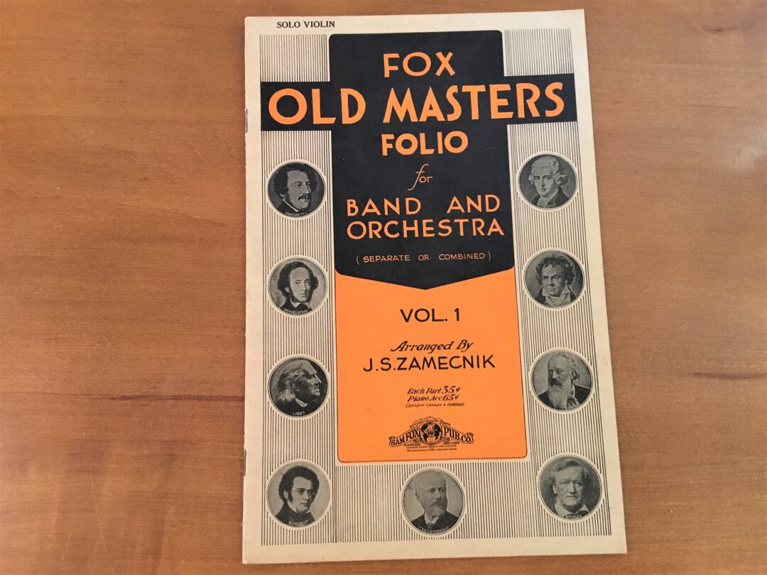 Fox Old Masters Folio Solo Violin for Band and Orchestra Separate or ...
