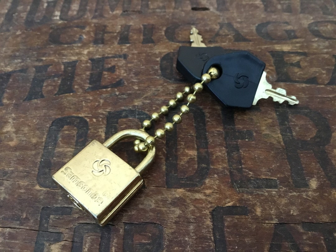 Luggage Lock and Key Samsonite Padlock and Keys Vintage Samsonite ...