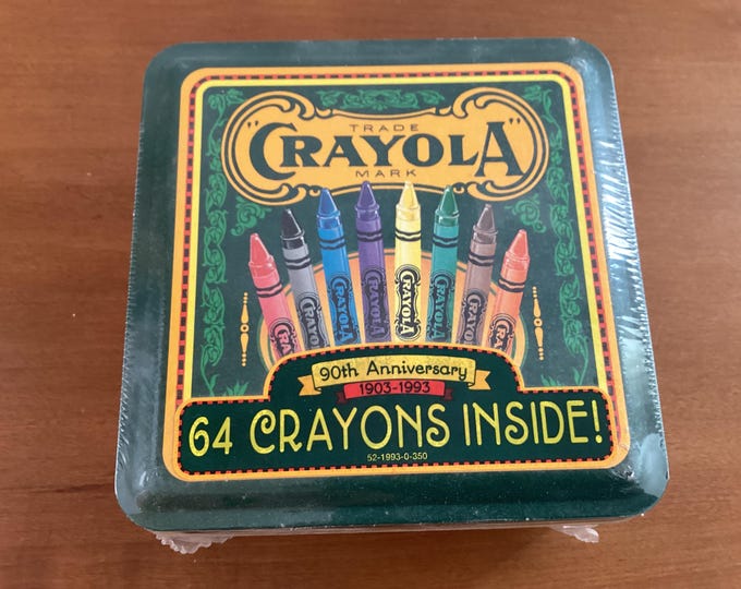 Crayola 64 Crayons 90th Anniversary 1993 Unopened Tin Collector Tin and ...