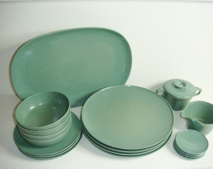 Texas Ware San Jacinto Dinnerware Set Green - Etsy