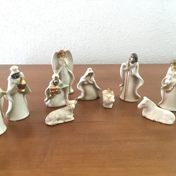 Pottery Nativity Set - Etsy