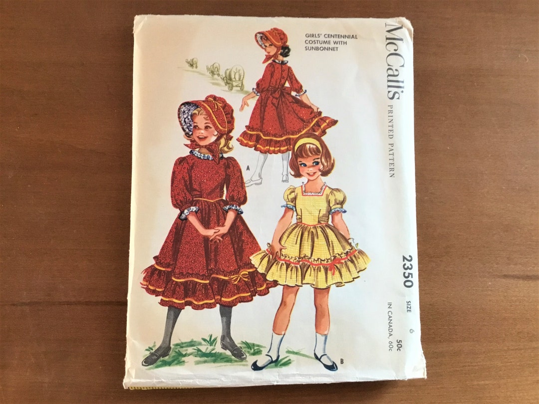 Girl's Centennial Costume Pattern Size 6 Girl's - Etsy
